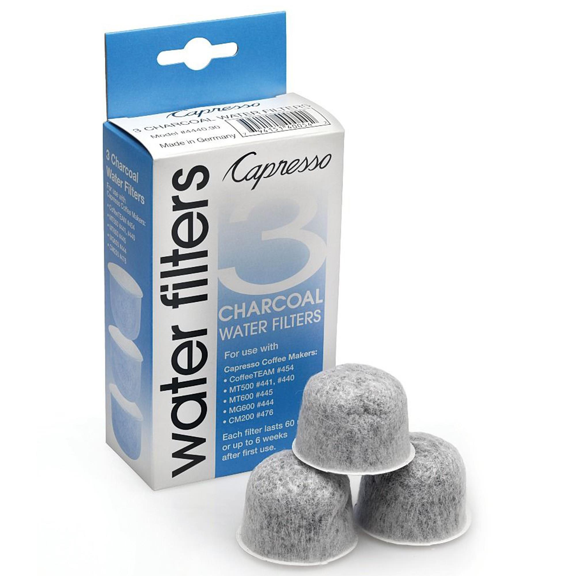 Capresso 3-Pack Charcoal Water Filter for Drip Coffee Maker