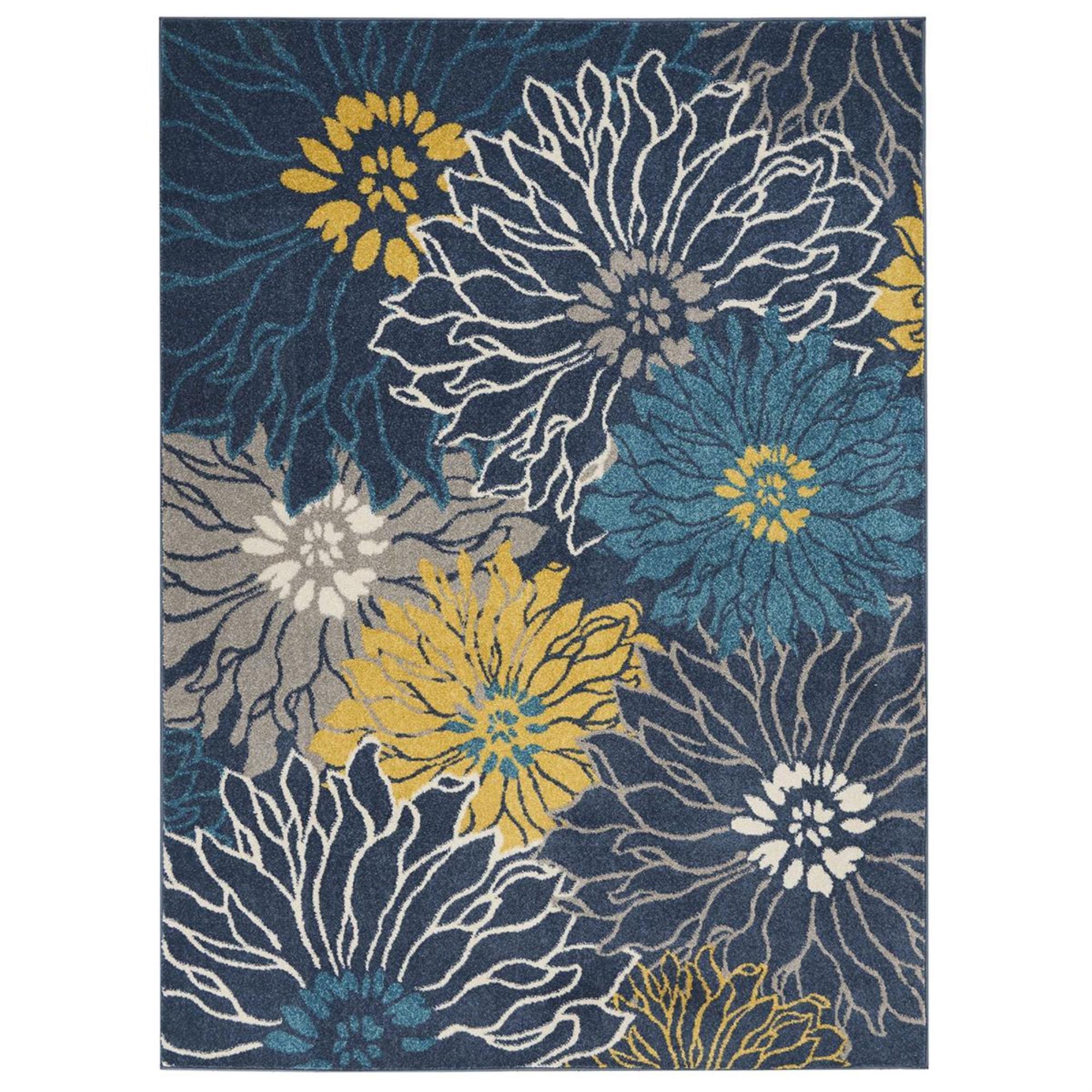 Nourison Passion PSN17 1'10" x 2'10" Blue Area Rug