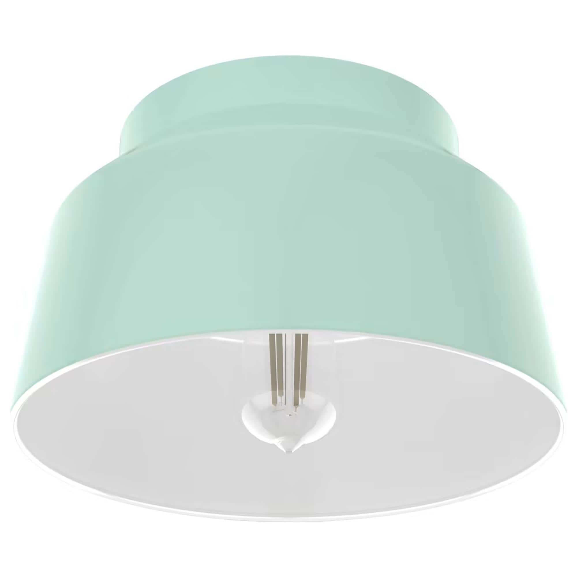 Hunter Cranbrook 1-Light Flush Mount in Mint