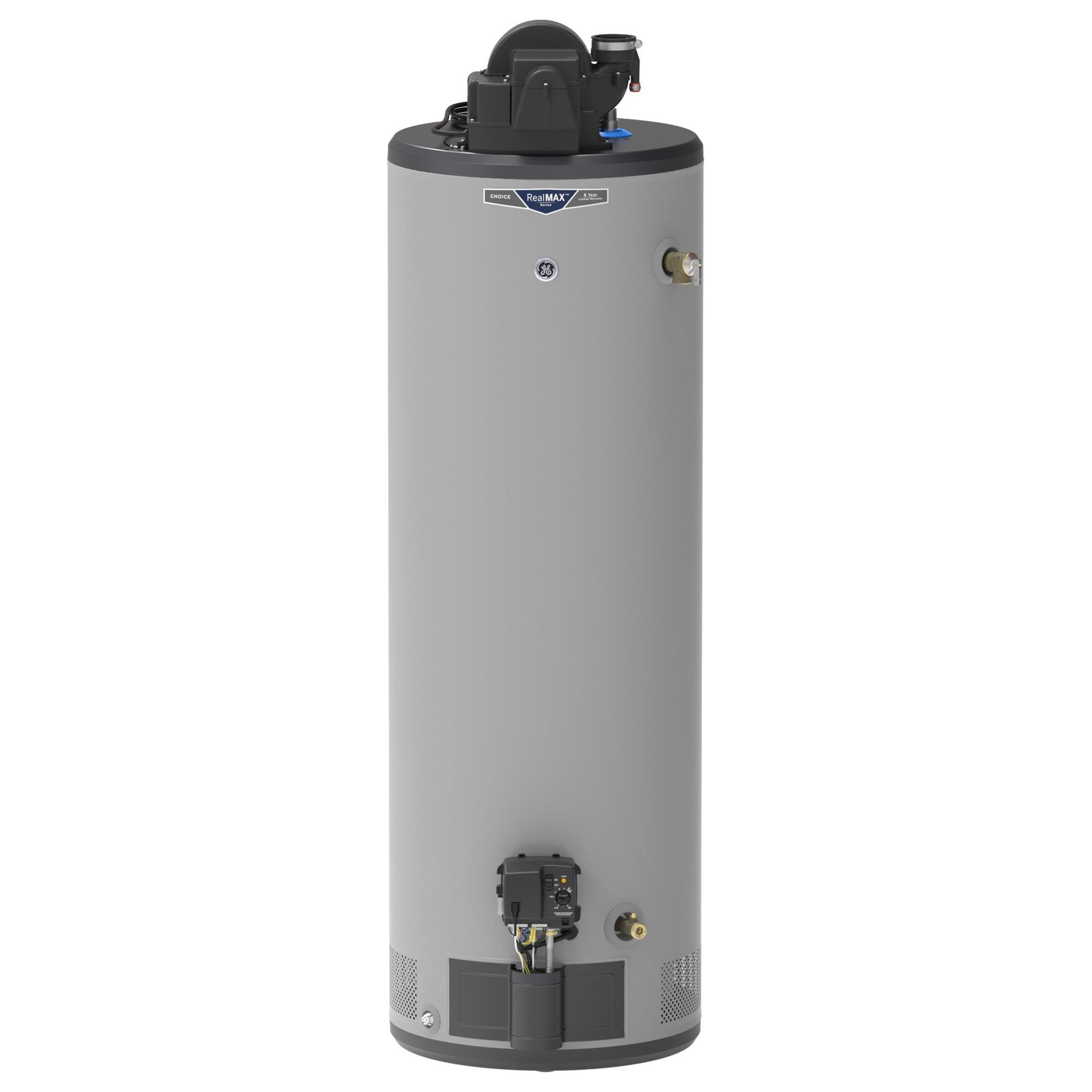 GE Appliances RealMAX Choice 40-Gallon Tall Natural Gas Power Vent Low ...