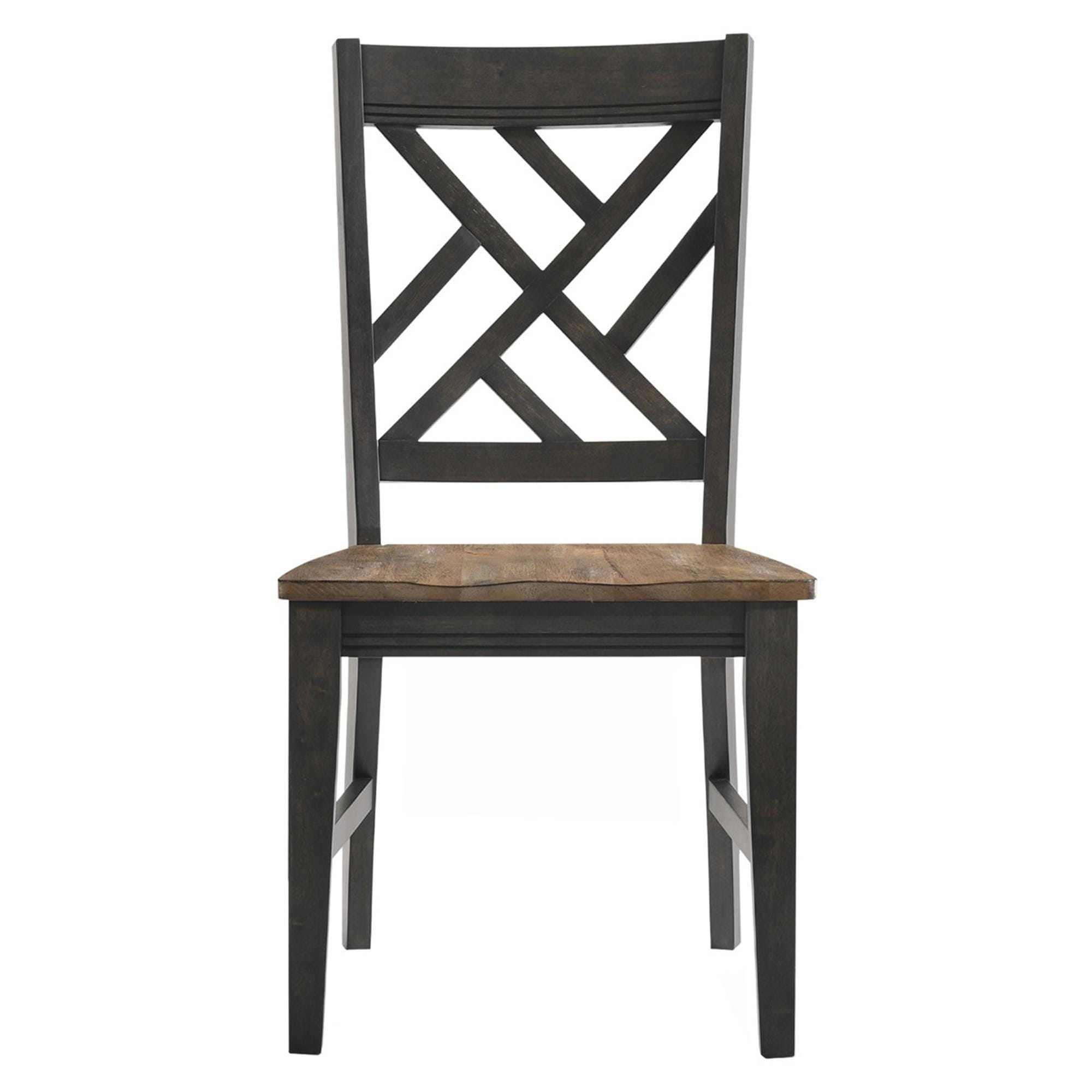 Hawthorne Furniture Harper Side Chair in Brushed Brown and Pecan