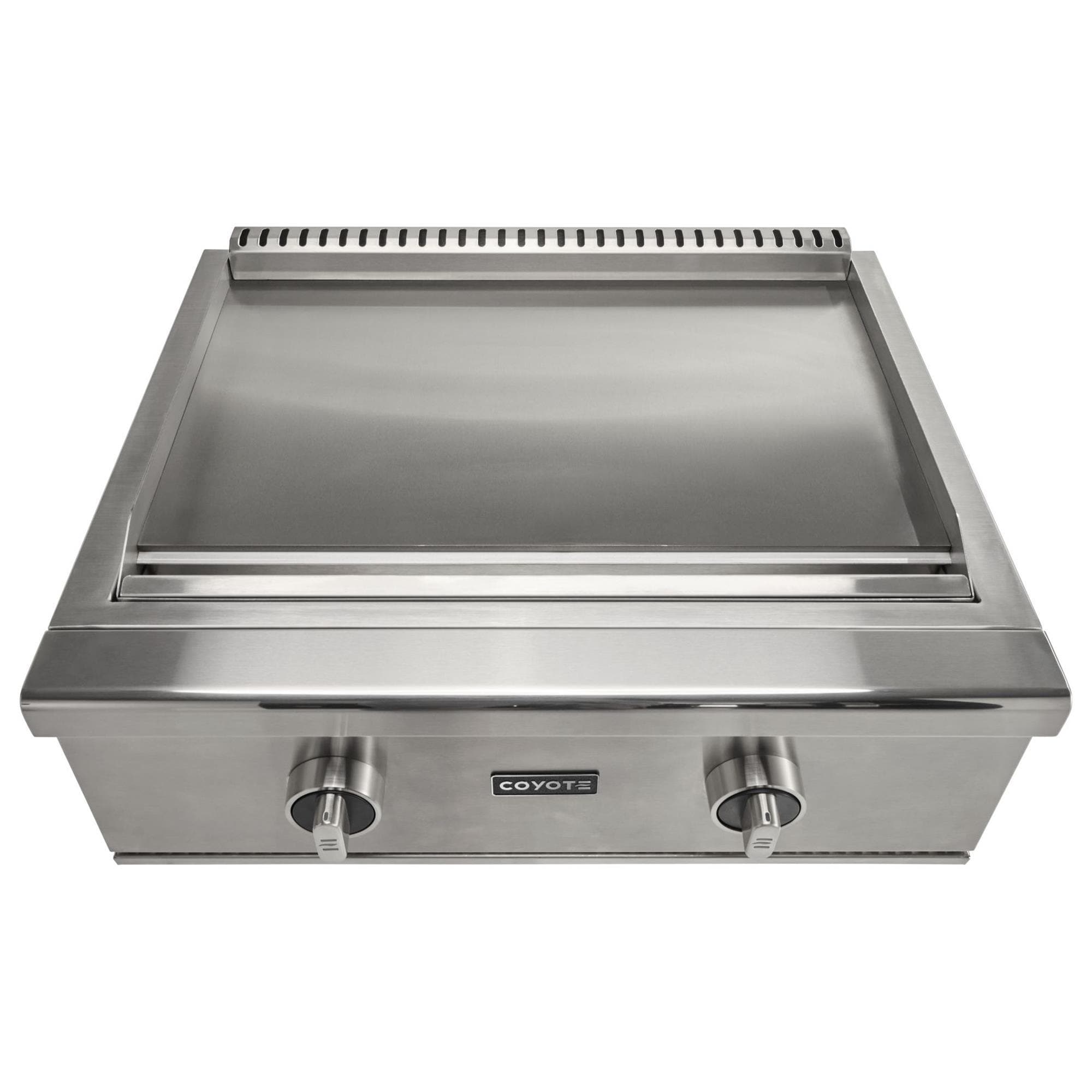 Coyote Outdoor 30" Built-In Natural Gas Flat Top Grill in Stainless Steel