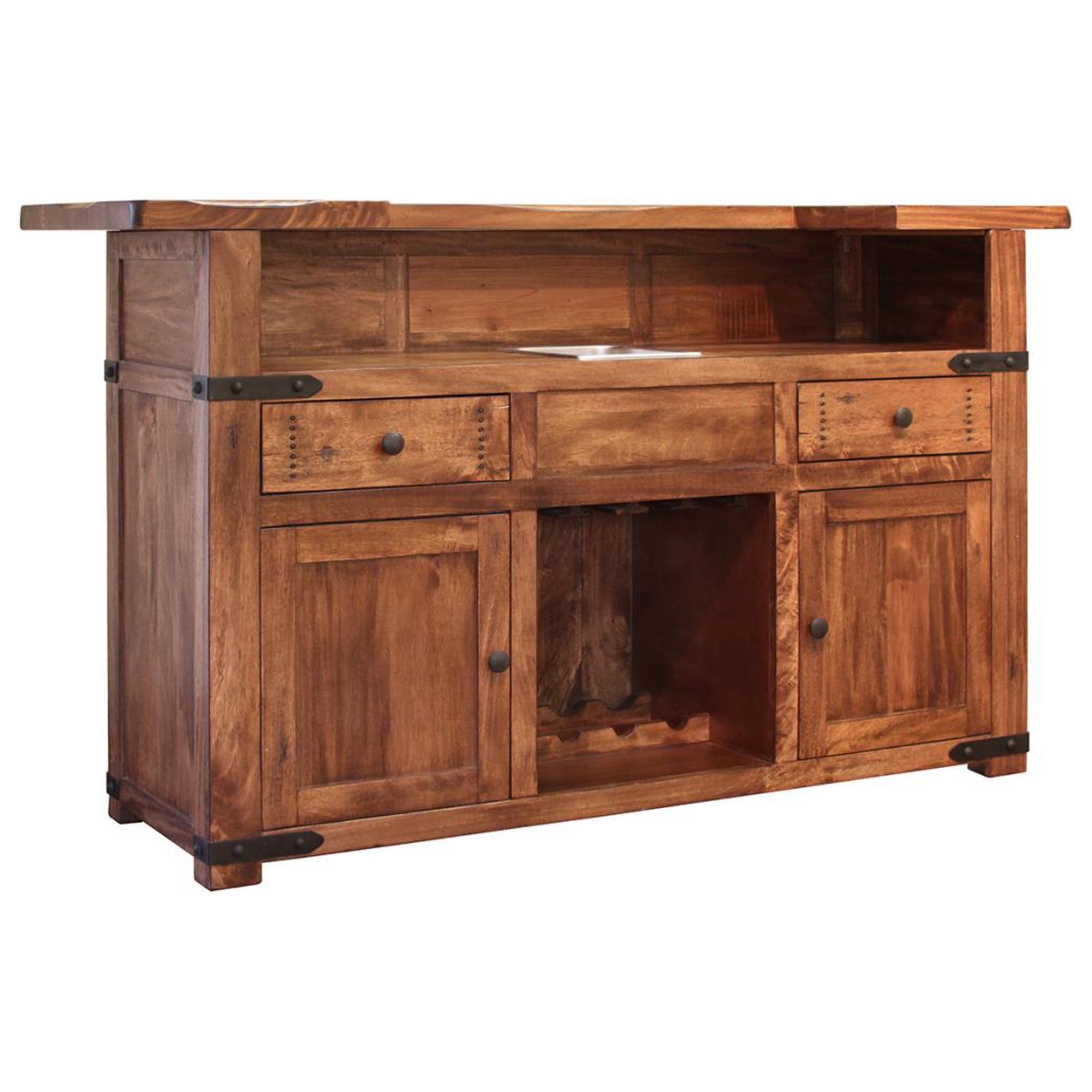 Fallridge Parota 2-Door Bar in Brown