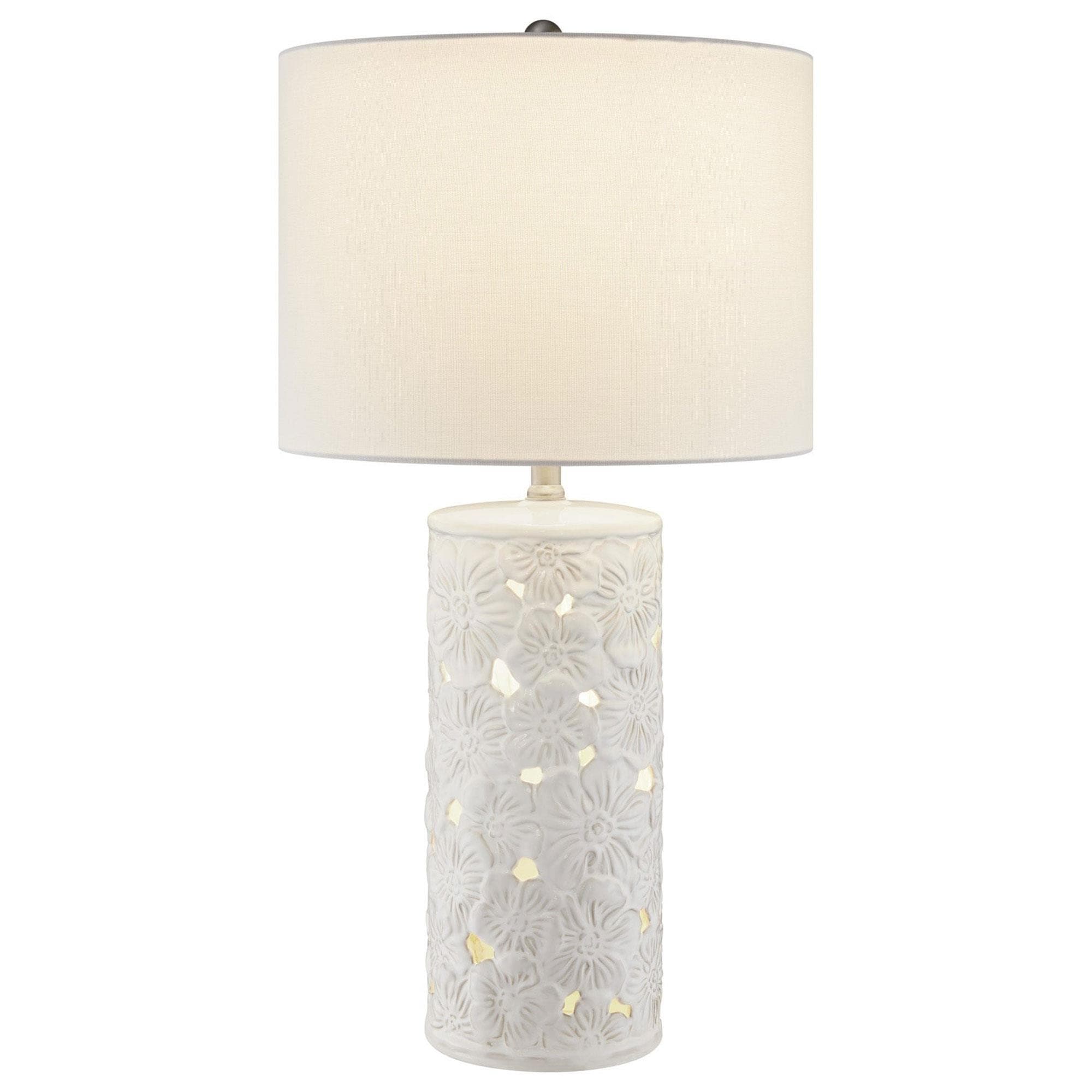 Lite Source Flora Table Lamp in White