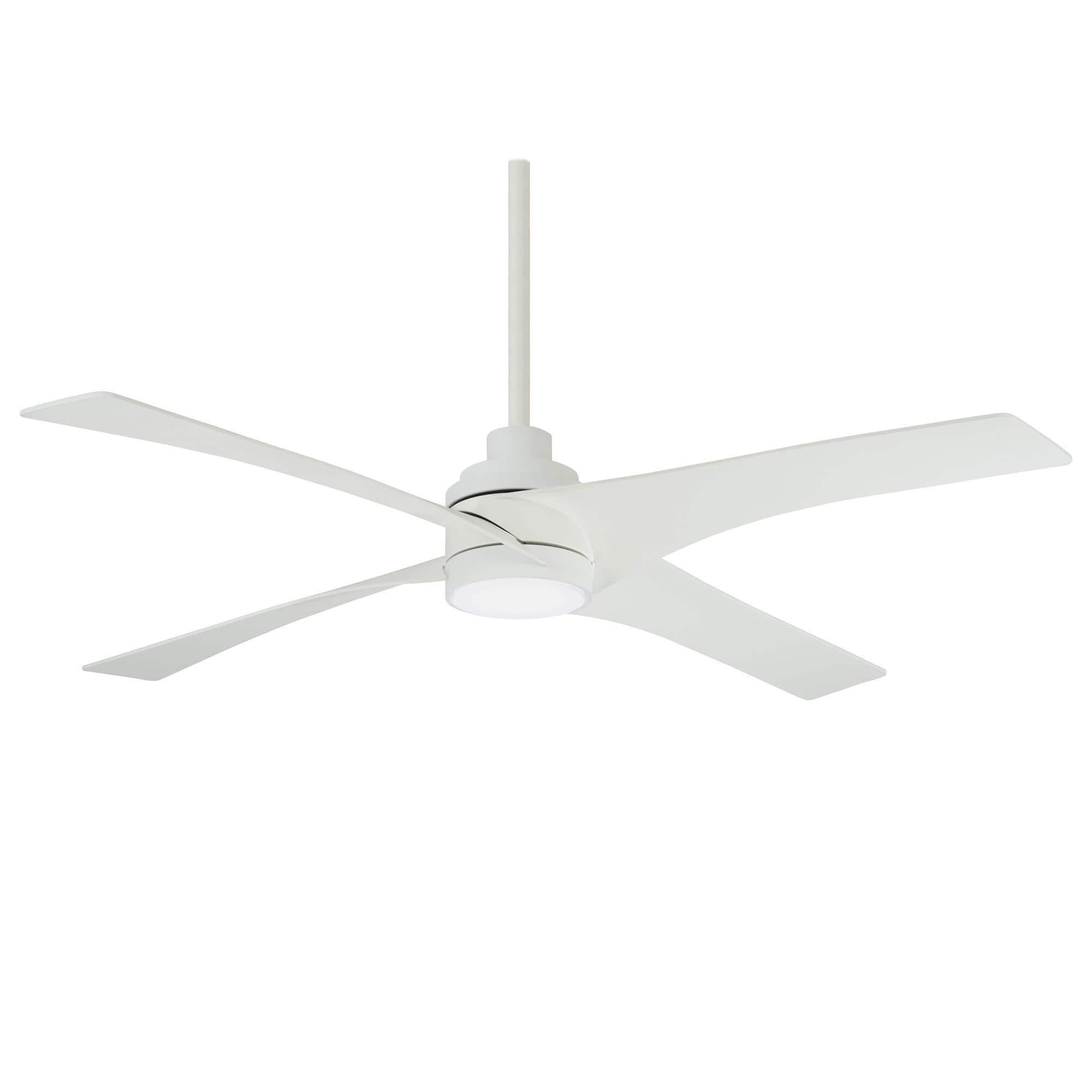 Minka-Aire Swept 56" Ceiling Fan with LED Light in Flat White