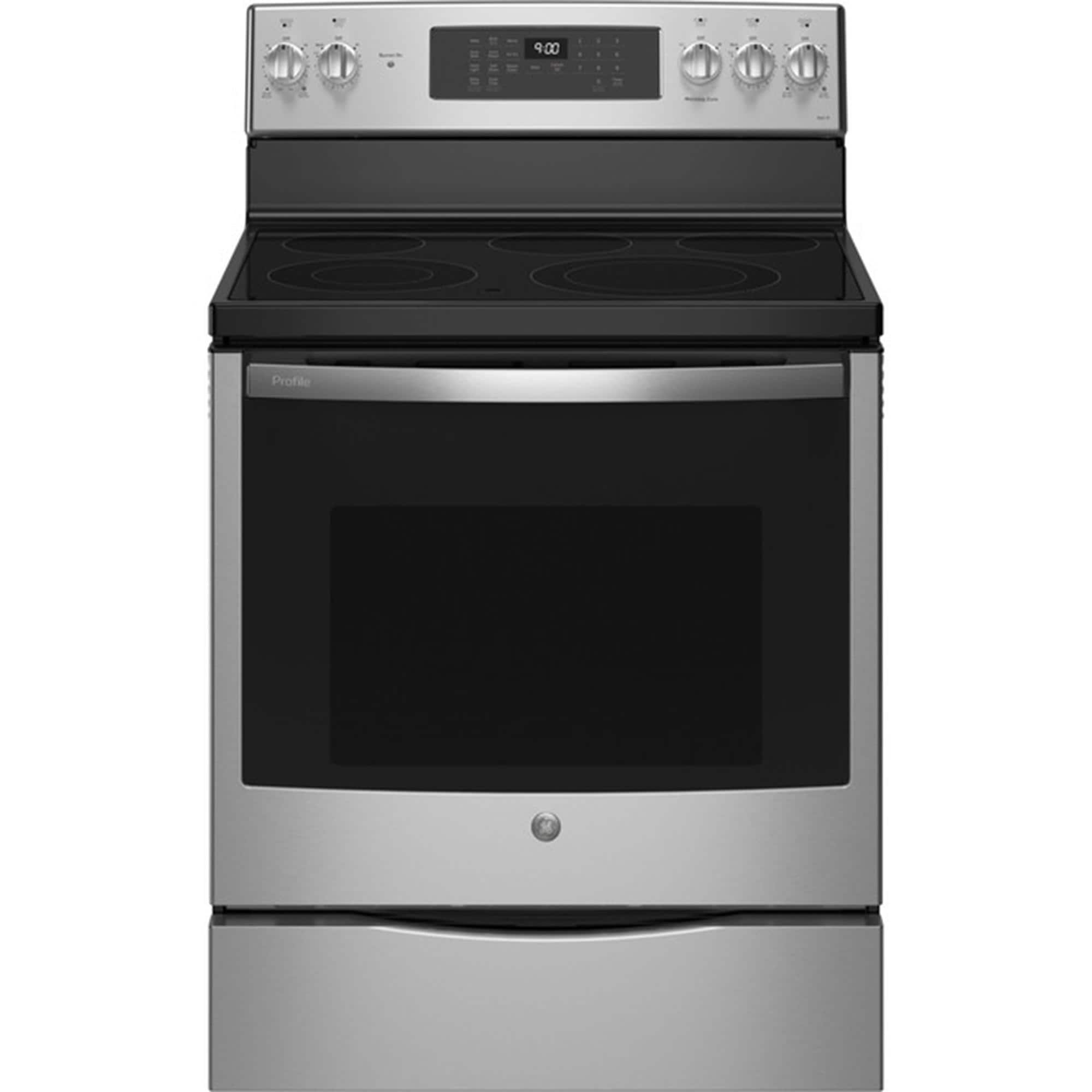 GE Profile 6.2 Cu. Ft. Smart Freestanding Electric Convection Range in ...