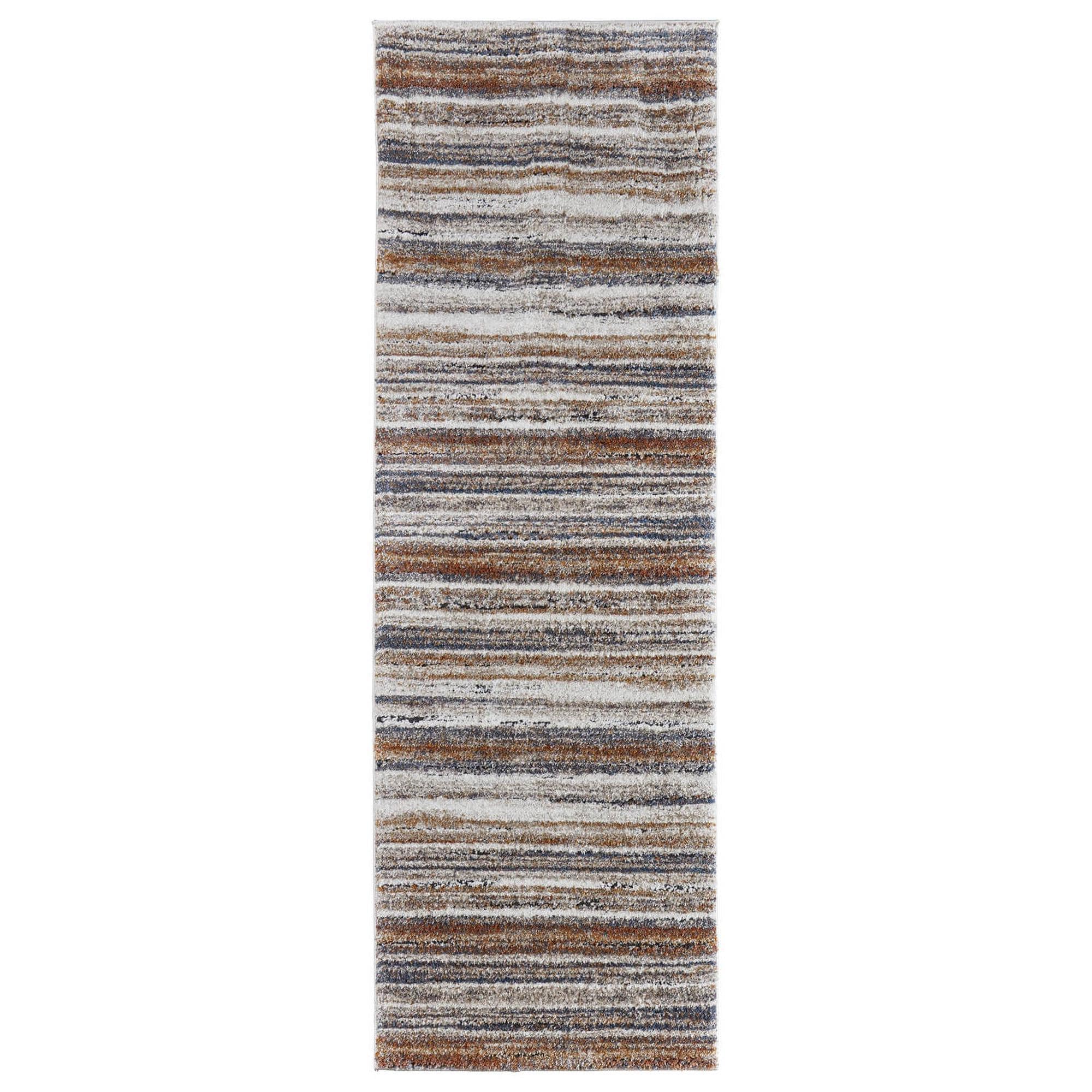 Feizy Gilmore 39MQF 2'6" x 8' Ivory and Multicolor Runner