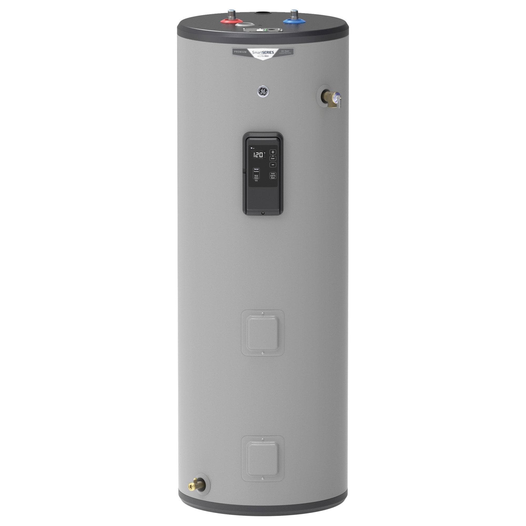 GE Appliances 50-Gallon Smart Tall Electric Water Heater in Gray