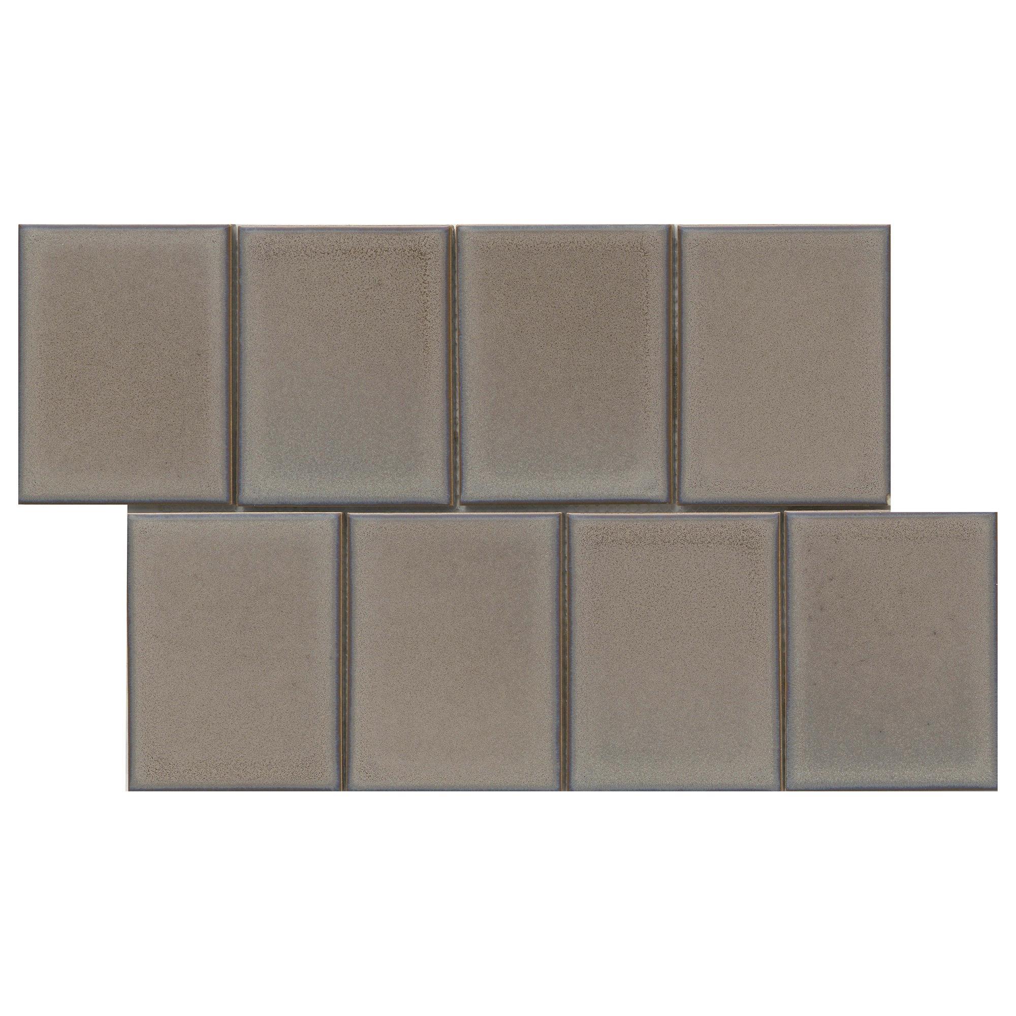 Emser Cuadro Fawn 4" x 5" on 9" x 14" Flat Porcelain Mosaic Sheet