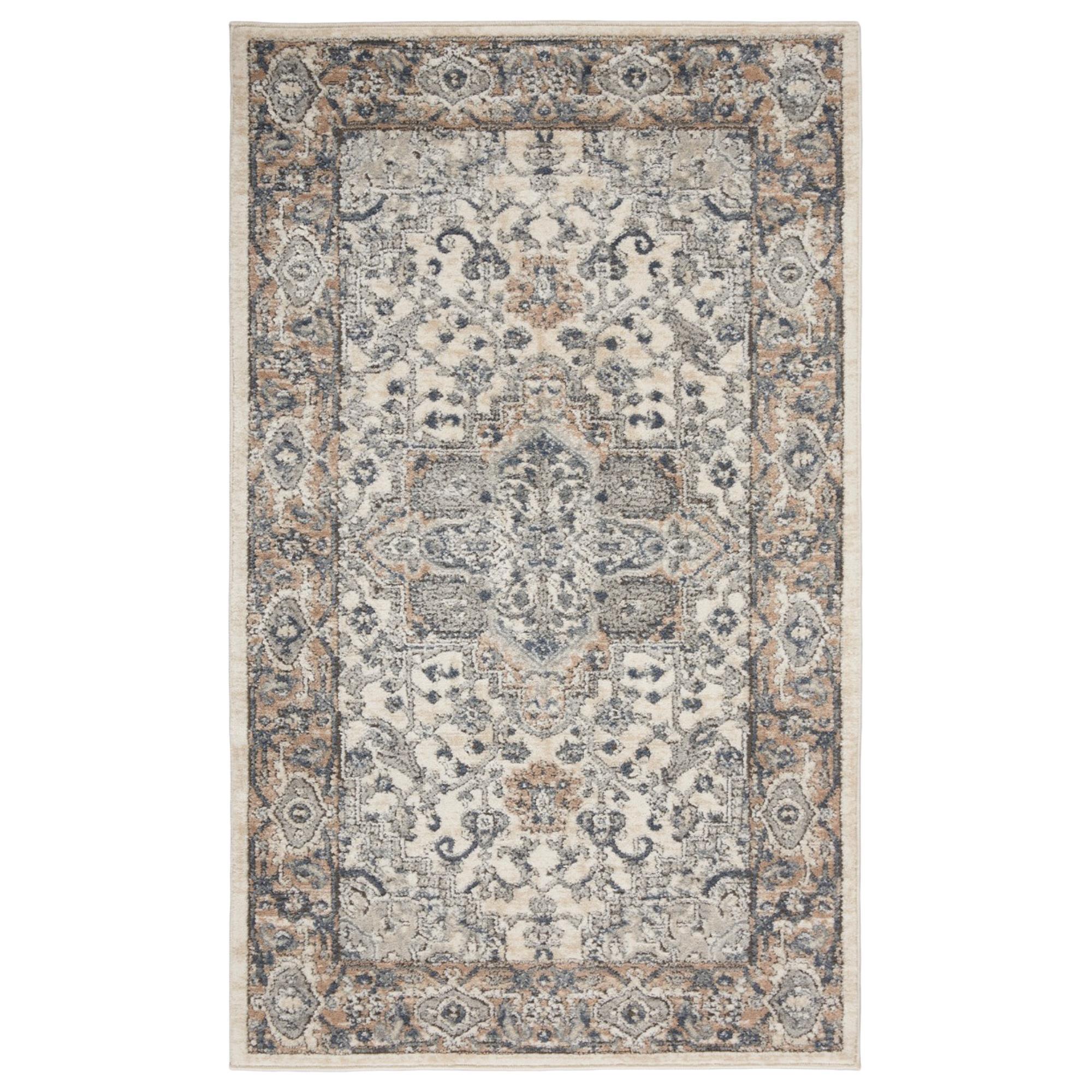 Nourison Quarry 3' x 5' Ivory and Grey Area Rug