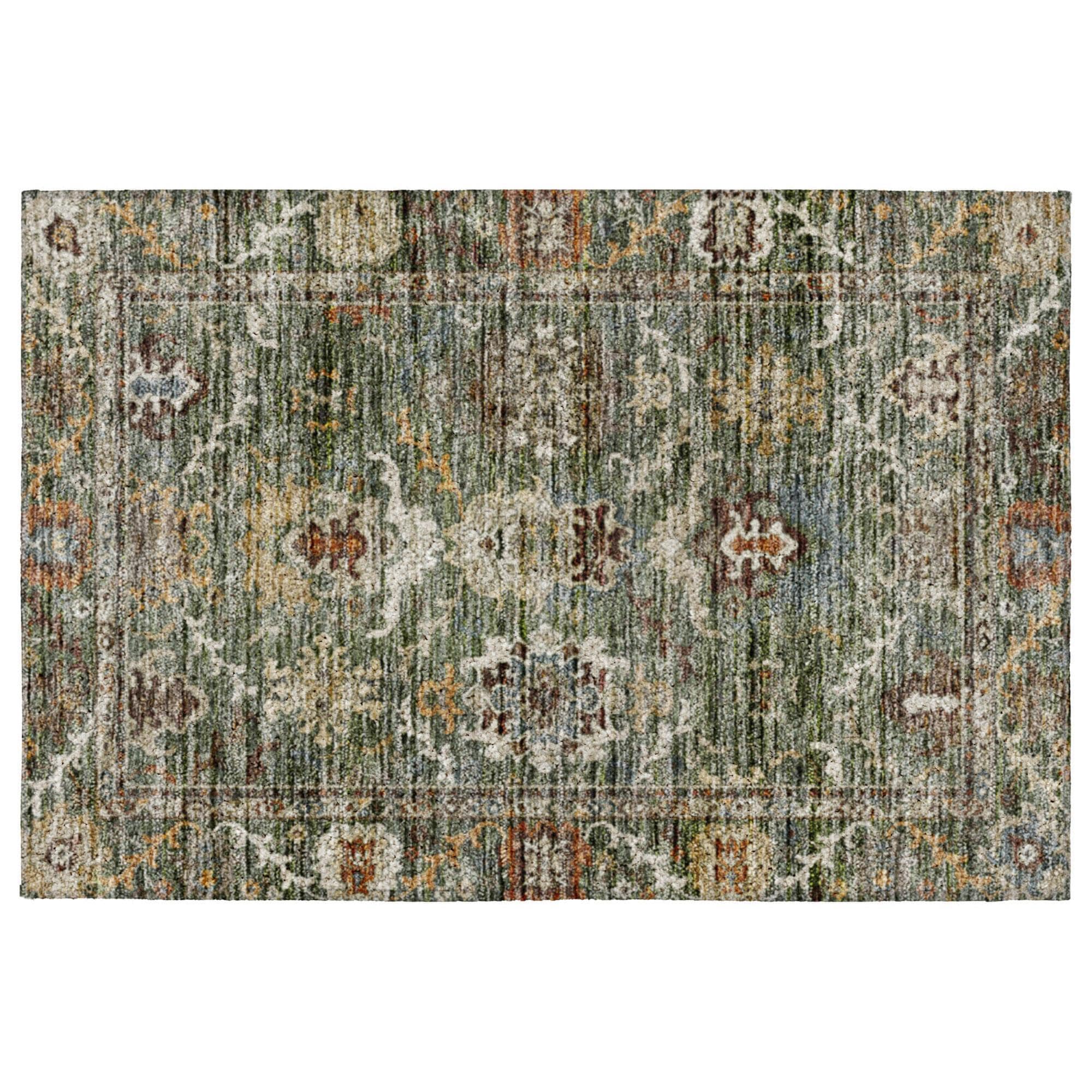 Dalyn Rug Company Silk Road Basil, Chocolate, Ivory, Gold, Copper, Blue ...
