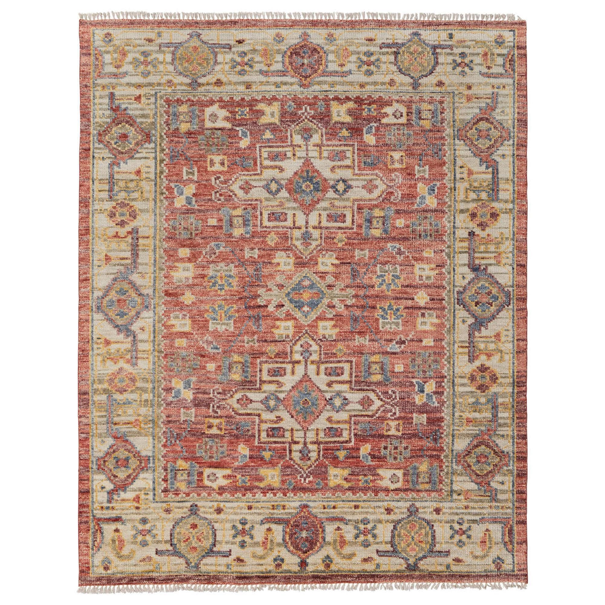 Feizy Fillmore 2' x 3' Rust and Beige Area Rug