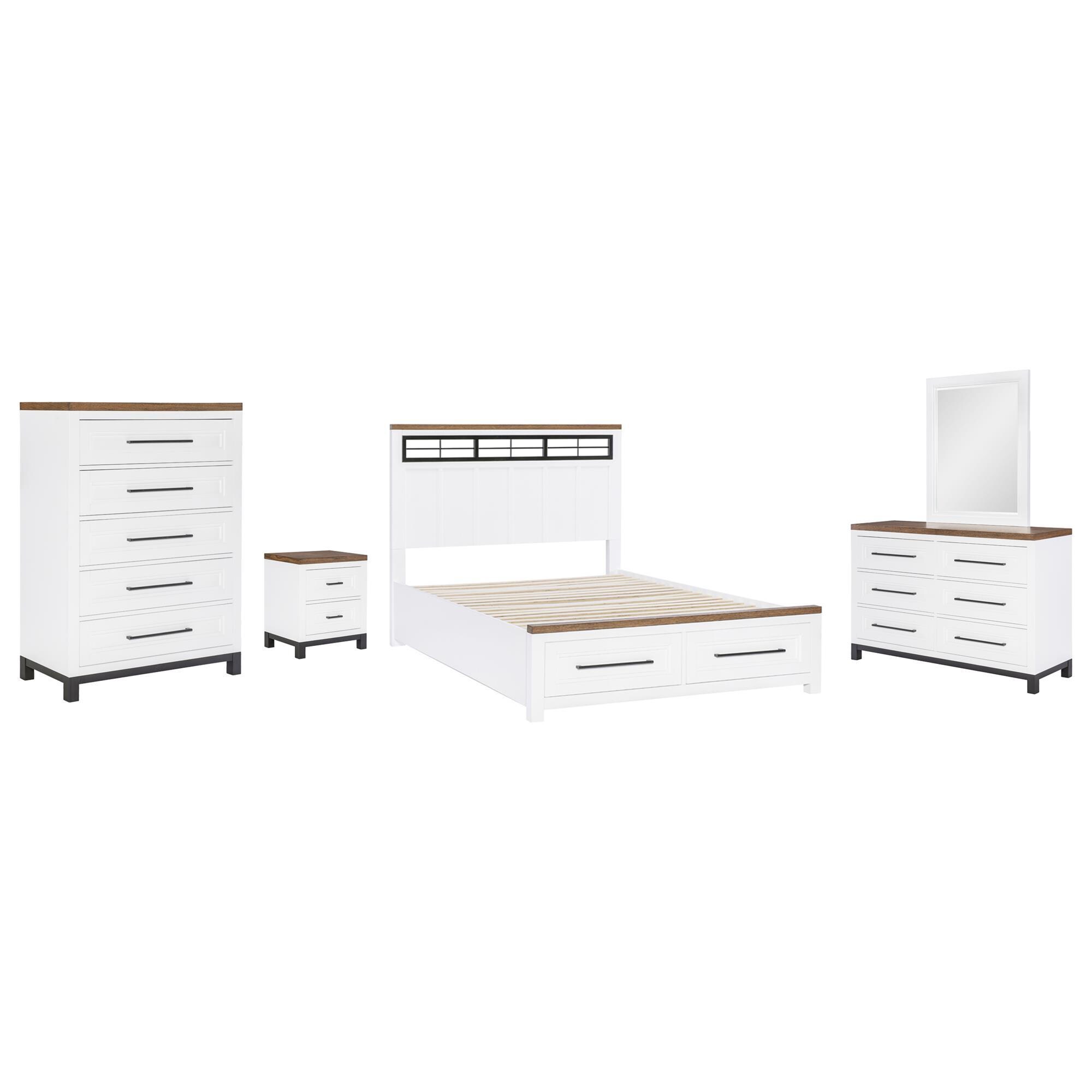 Legacy Classic Dutton 5-Piece Full Storage Bedroom Set in Natural White ...