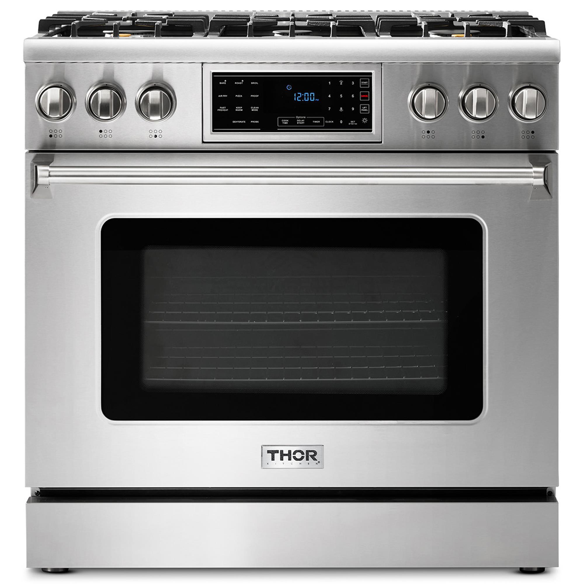 Thor Kitchen 36" Professional Gas Range with Storage Drawer in ...