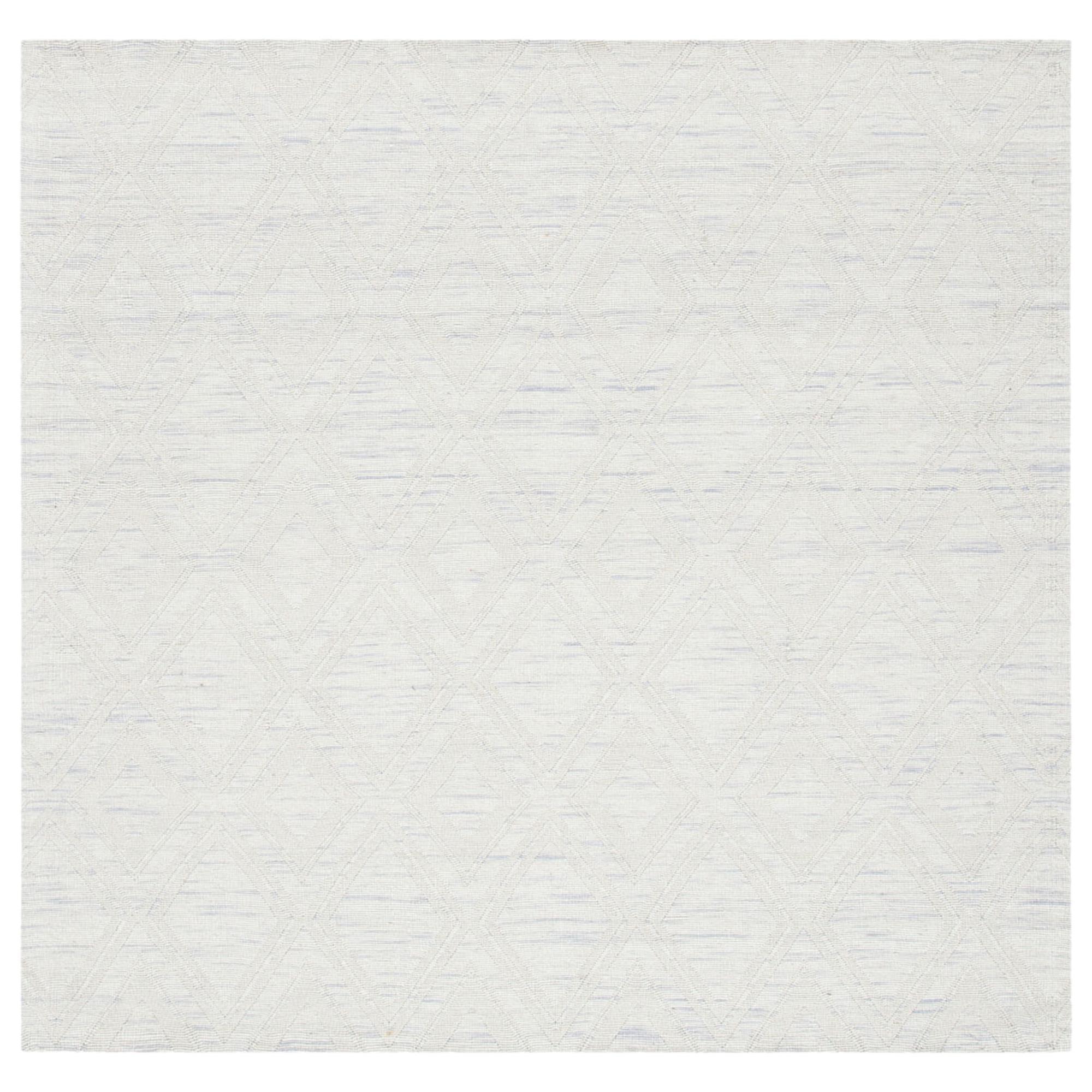 Safavieh Marbella 6' Square Silver and Ivory Area Rug