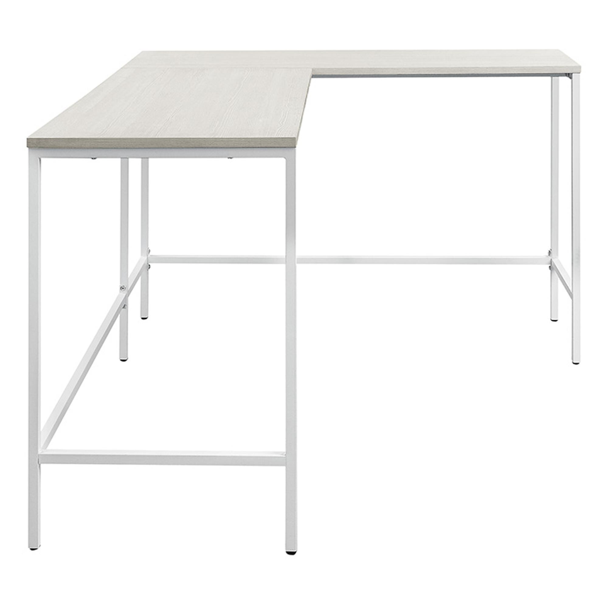 Valor Living Contempo 56" L-Shaped Desk in White Oak