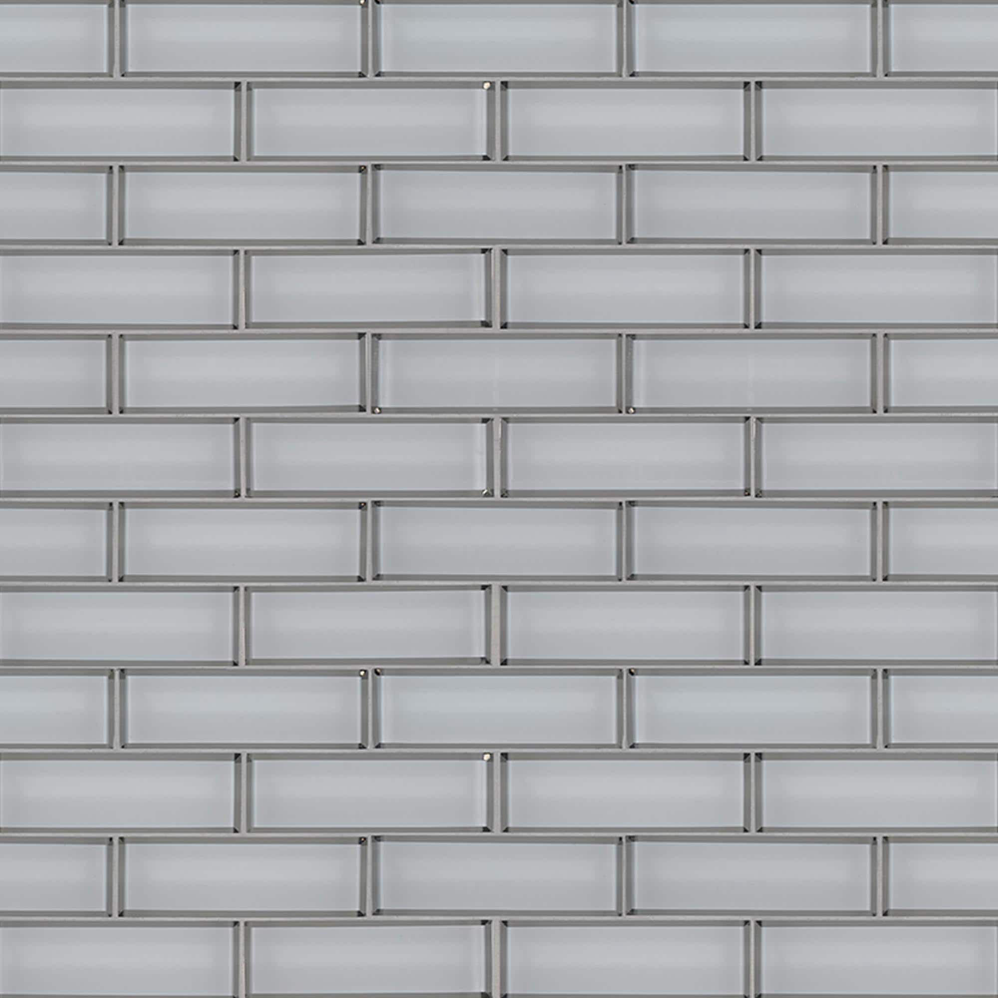 MS International Ice Beveled 2" x 6" Glass Subway Tile