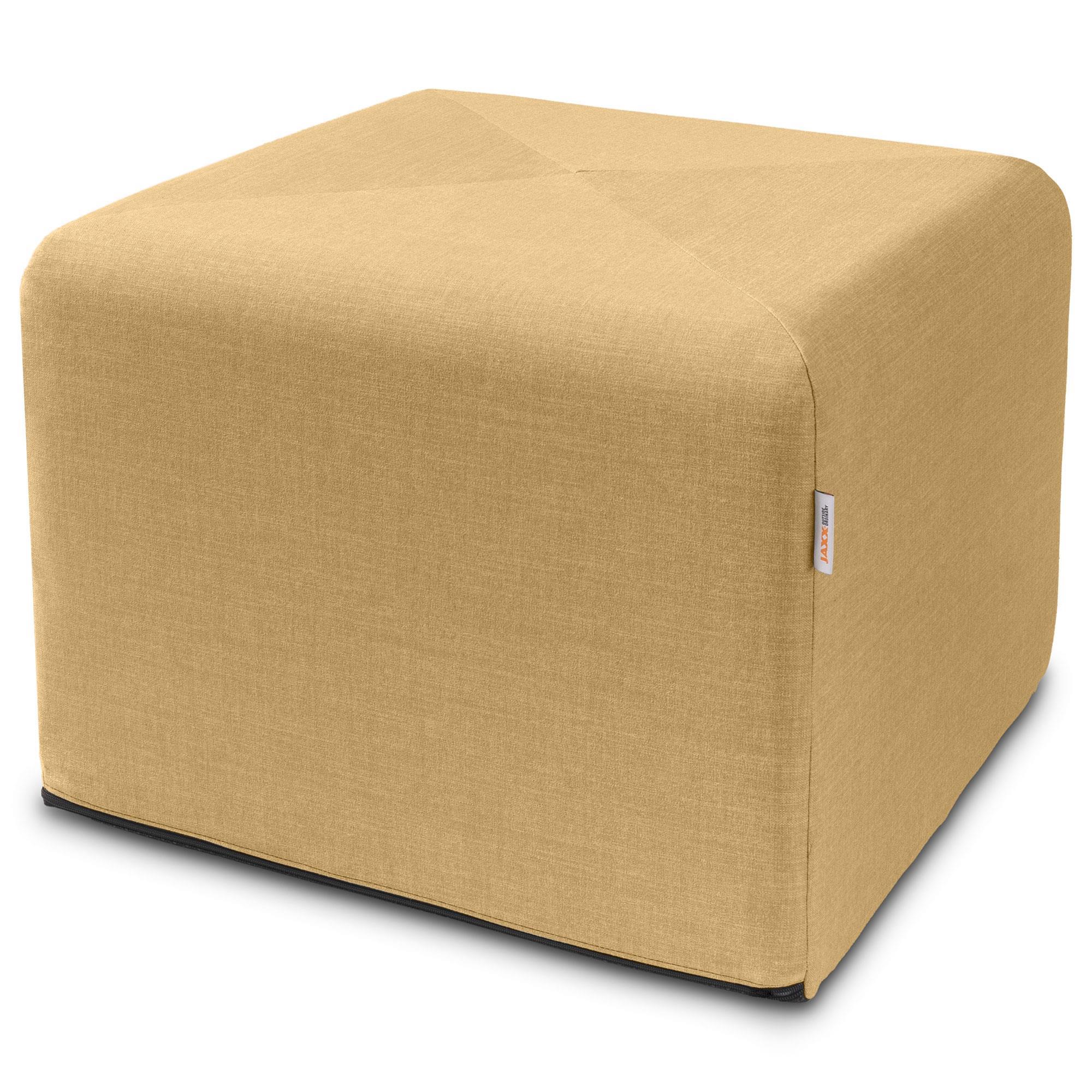 Jaxx Monroe Medium Ottoman in Wheat Gold