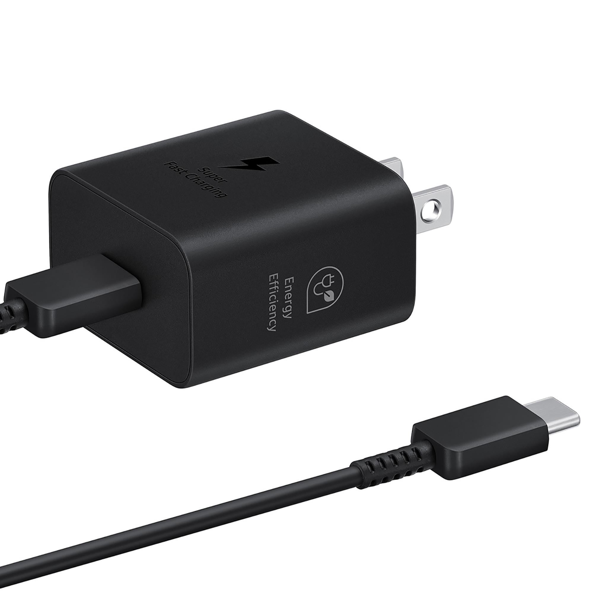 Samsung 25W Super Fast Charging Wall Charger with USB-C Cable in Black