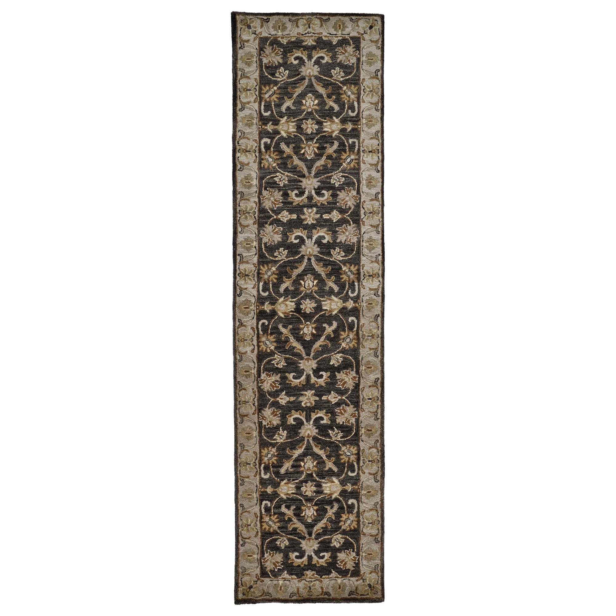 Feizy Eaton 2'6" x 10' Charcoal Runner