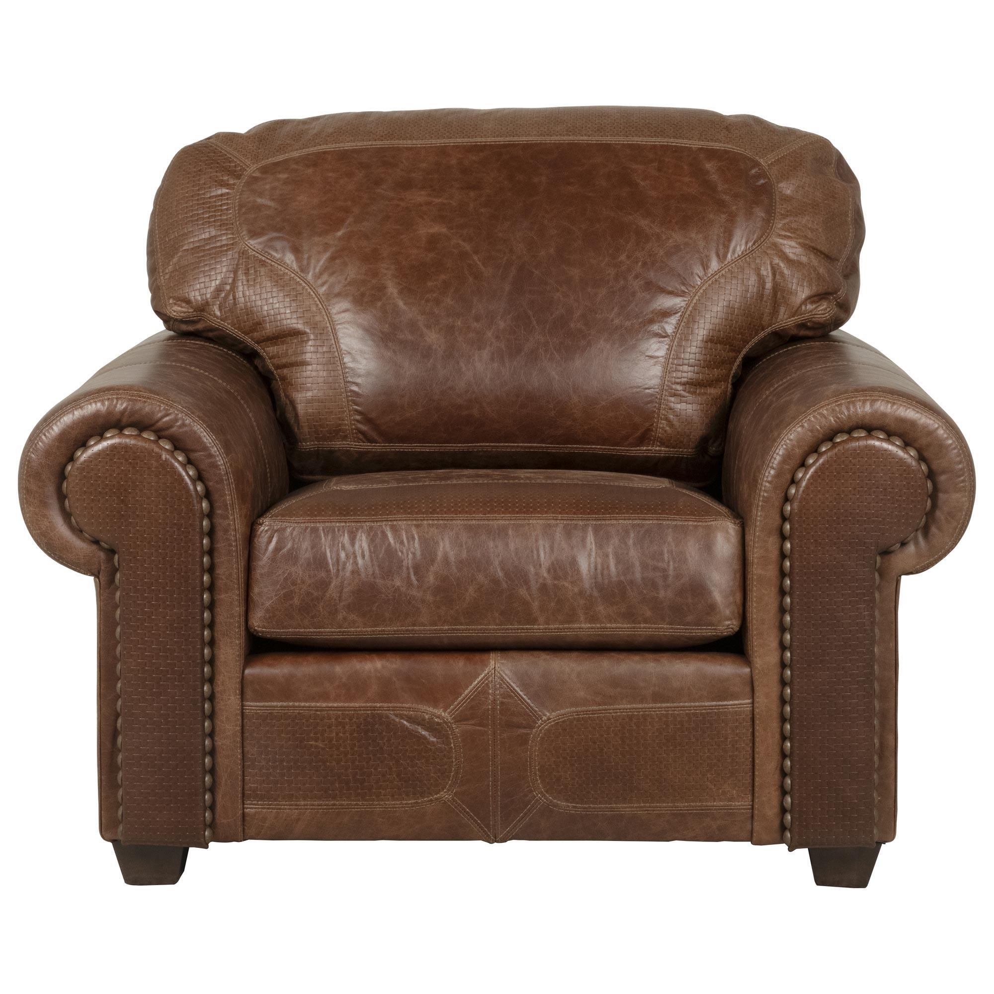 Stickley Furniture Santa Fe Leather Chair with Nailhead Trim in Aged ...
