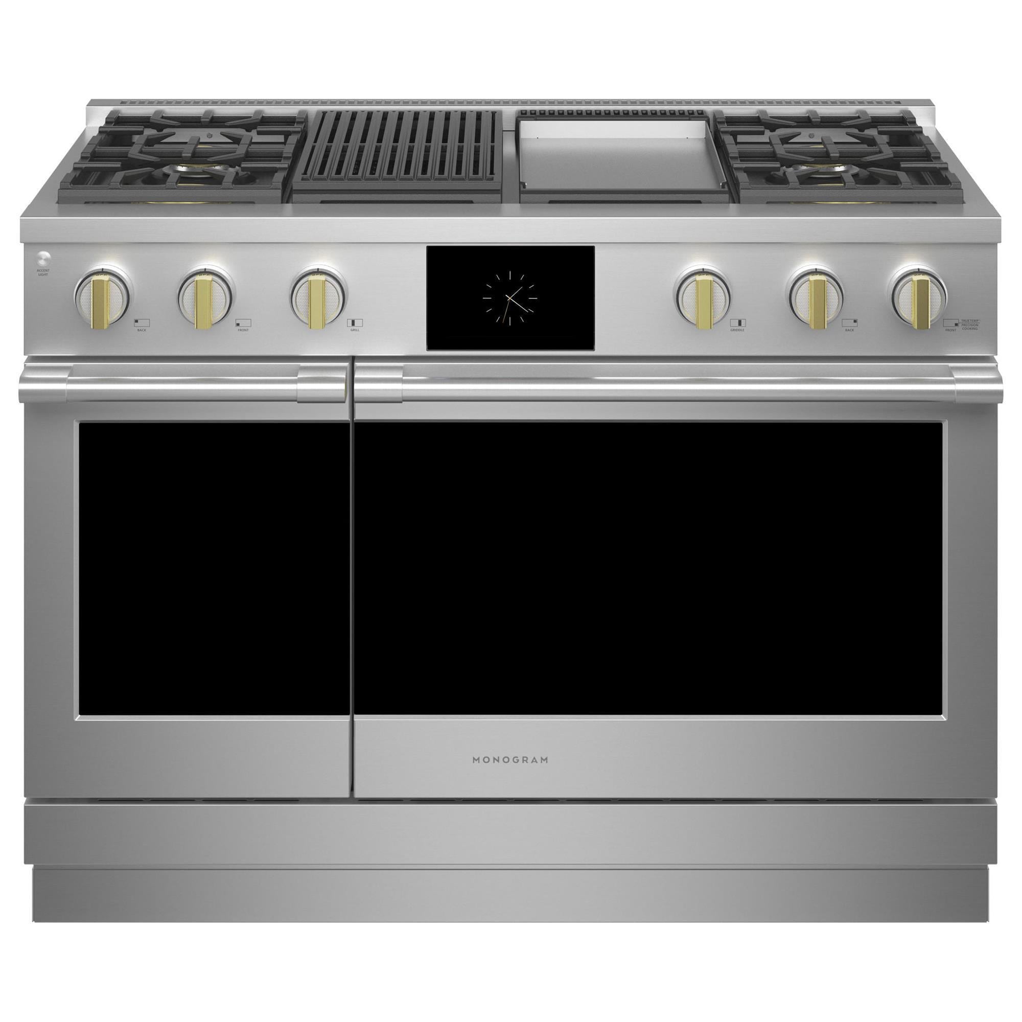 Monogram 48" Dual-Fuel Professional Range with 4 Burners, Grill and ...