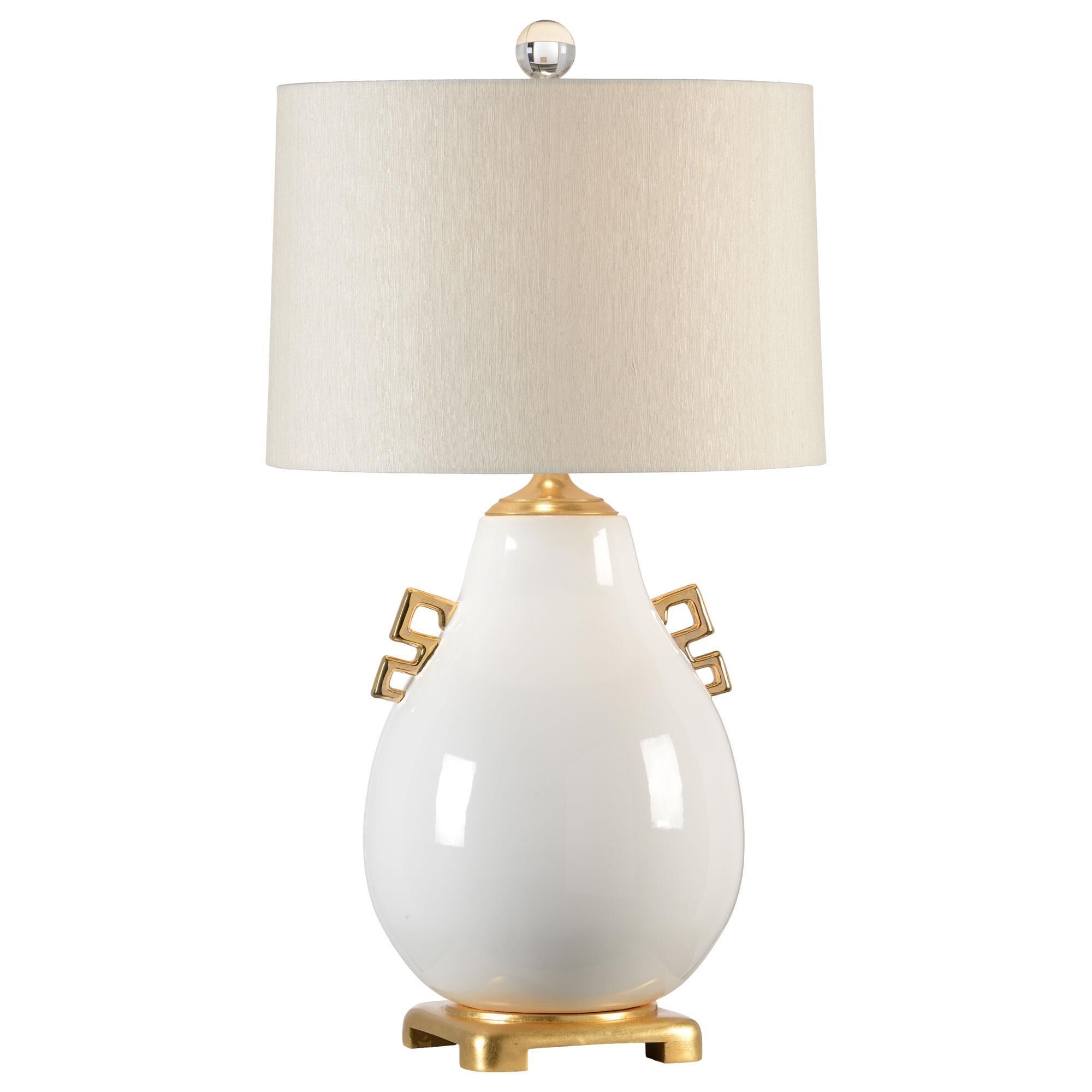 Wildwood Ming Table Lamp in Snow White and Gold